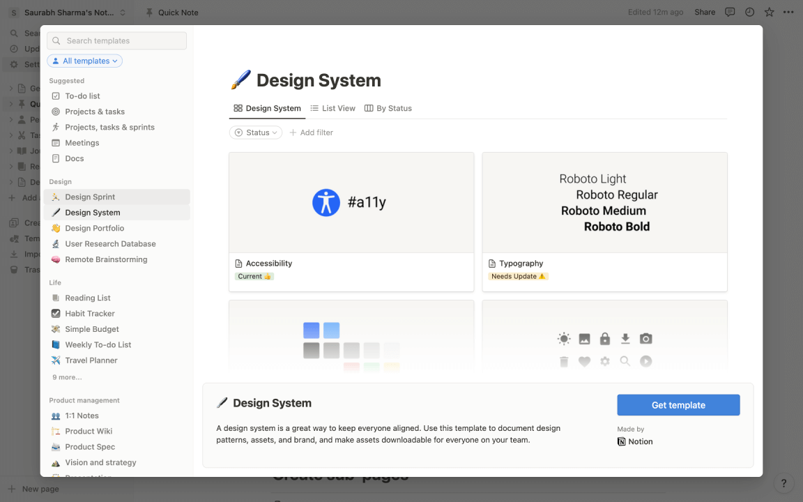 Notion | UI, UX Design | SaaS | Application Design | saas ui